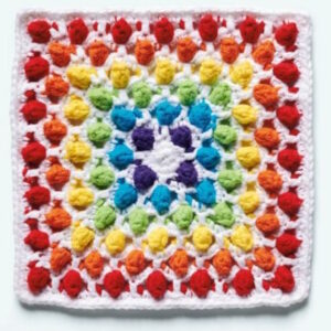 Two - Three Color Solid Granny Square - Crochet Bee